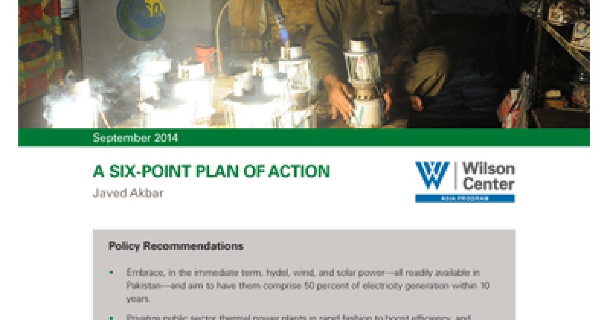 A Six-Point Plan of Action | Wilson Center
